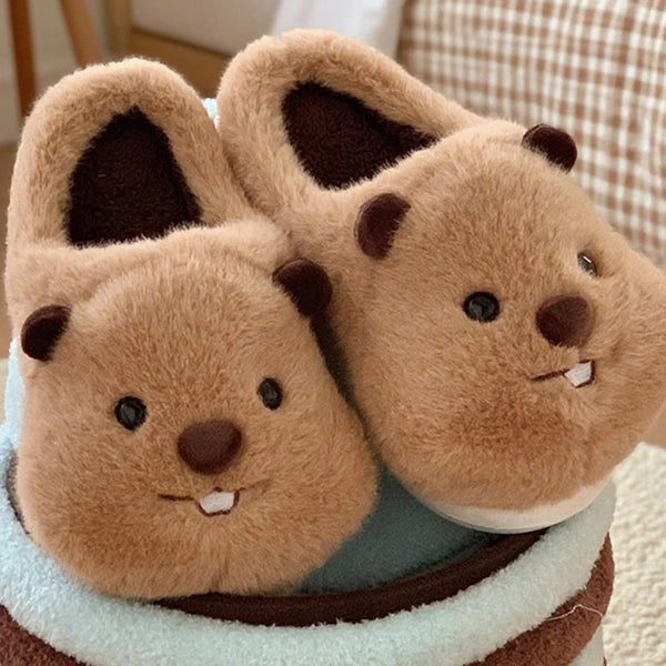 Beaver Slippers for Couples | My Couple Goal