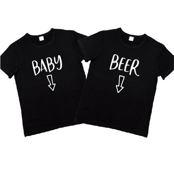 Funny Matching Shirt Baby Beer | My Couple Goal