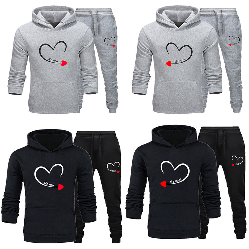 Heart matching couple jogging suits | My Couple Goal