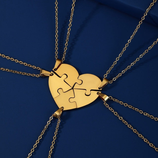 Matching Heart Necklaces My Couple Goal Gold 5