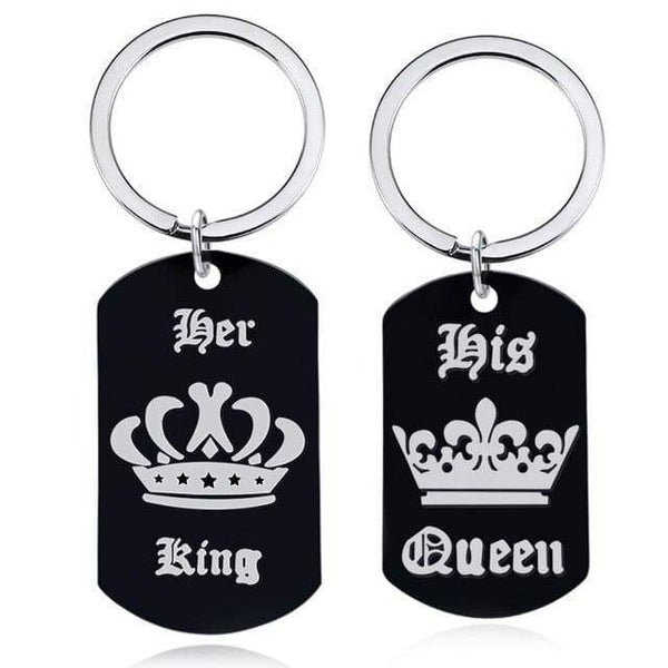 His Queen Her King Keychain | My Couple Goal