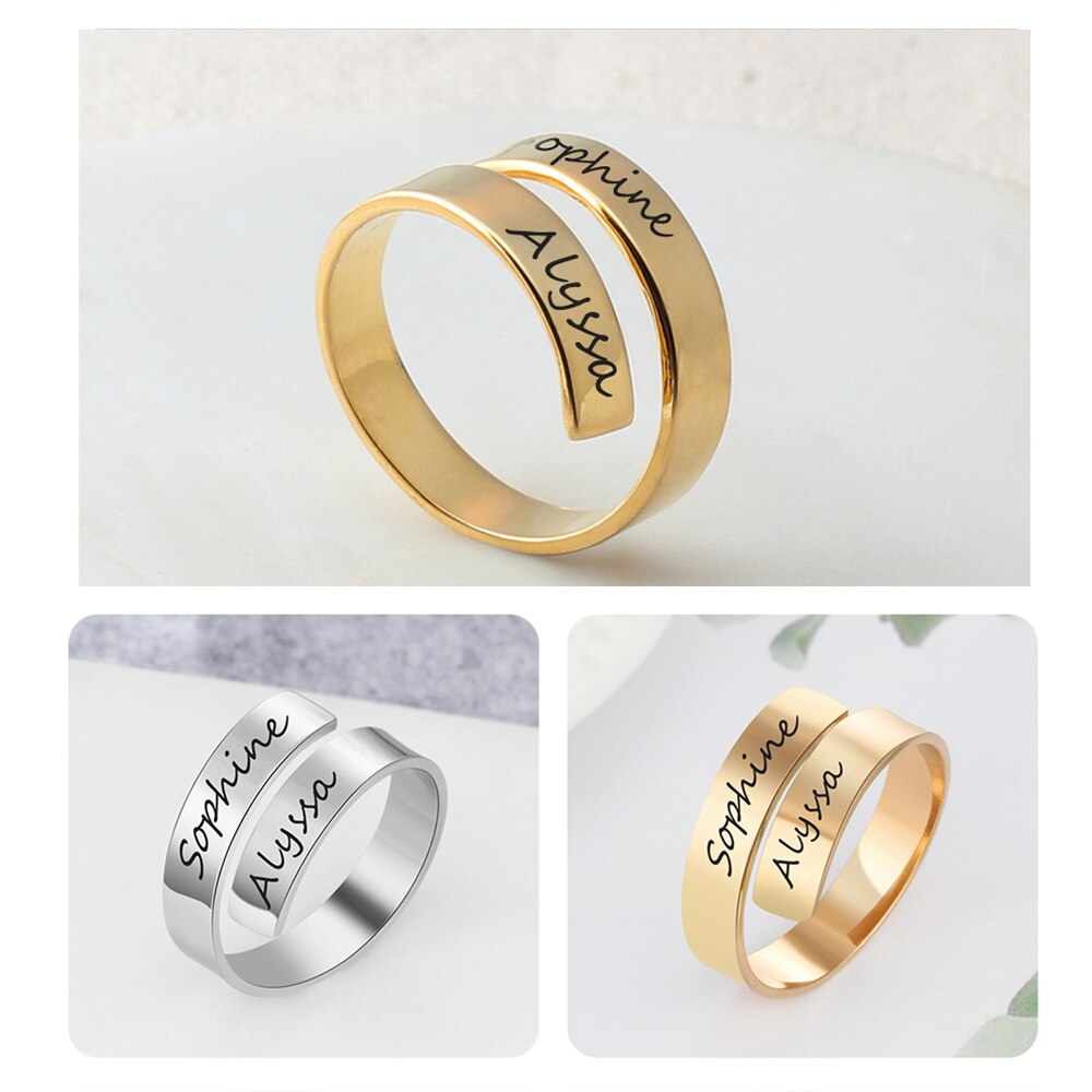 Couple ring with name engraved | My Couple Goal