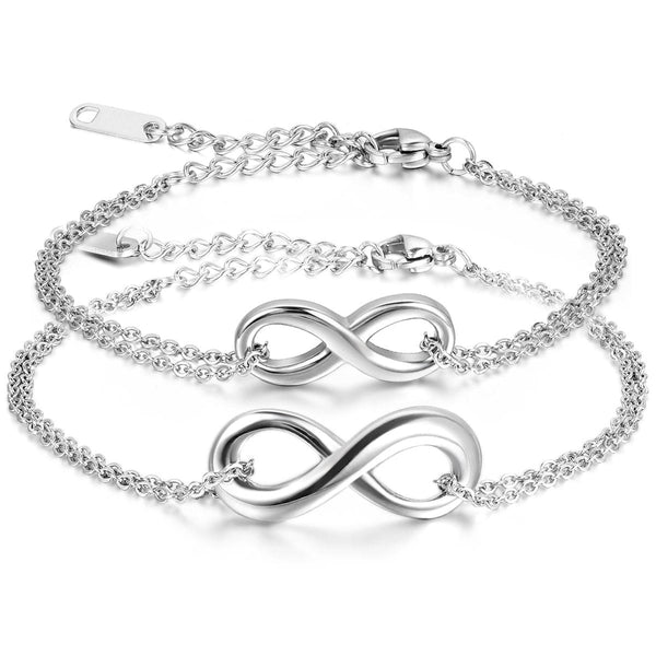 Infinity couples bracelet set store
