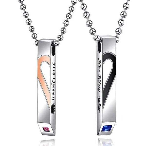 His and hers necklace pendants | My Couple Goal